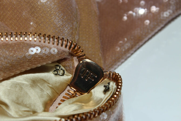 18K Tom Ford Zipper Rose Gold Sequin Dress size IT 38 | DetDim